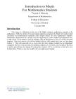 Introduction to Maple for Mathematics Students (Yaseen T. Mustafa, 2006 ...